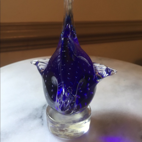 Murano | Accents | Murano Blue Art Glass Fish With Original Label ...